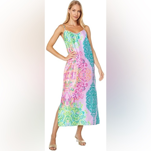 Lilly Pulitzer | Dresses | Lilly Pulitzer Bellalyn Midi Slip Dress Size ...